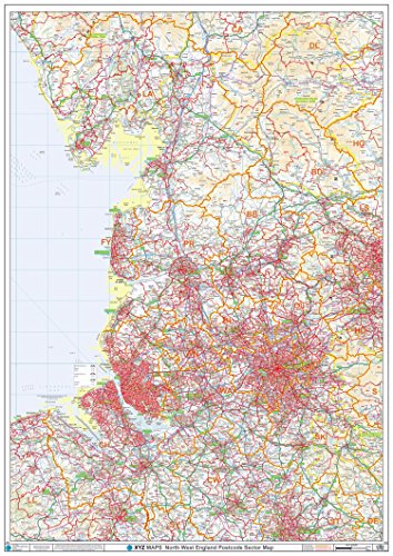 Buy XYZ Postcode Sector - 12 - North West England: Paper Wall (Postcode ...