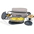 Buy CELLO Bite Buddy Lunch Box with Jacket | 3 Plastic Containers with ...