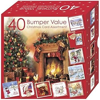 Pack of 40 Quality Christmas Cards - Assorted Bumper Box of Traditional ...