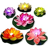 ARDUX (Pack of 6) Floating Pool Light Water Floatiing Lotus Light ...