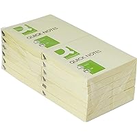 Post-it Notes Canary Yellow, Pack of 12 Pads, 100 Sheets per Pad, 38 mm ...