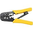 Fluke Networks 11212530 RJ-45, RJ-11, RJ-12 Modular Crimper (Yellow ...