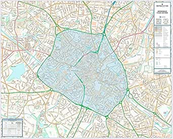 Birmingham Clean Air Map - Wall Map Showing Clean Air Emissions Zone ...