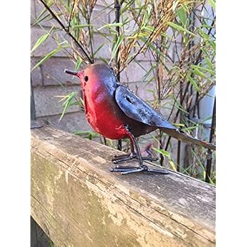 Robin Metal Garden Ornament: Amazon.co.uk: Kitchen & Home