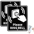 Ring Door bell Sign Metal Aluminium UV Resistant Fade Resistant and ...