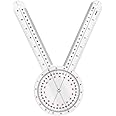 Prasacco 12 Inch Goniometer, 360 Degree Plastic Goniometer Transparent ...