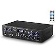 Donner 4 Channel Stereo Audio Amplifier Receiver, Bluetooth 5.0 Home Theater Stereo Receiver ...