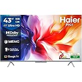 Haier 108 cm (43 inches) 4K Ultra HD Smart LED Google TV L43FG (Black ...