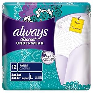 Always Discreet Super Underwear for Incontinence: Amazon.co.uk: Health ...