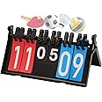 WishesMar Portable Flip Scoreboard 6 Digit Tabletop Score Board Flipper ...