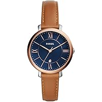 Fossil Leather Original Boyfriend Analog Silver Dial Women's Watch ...