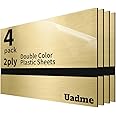 Uadme Engraving Double Color Sheet, Gold/Silver Metallic Looking ...