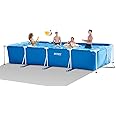 Intex 3m x 2m Rectangular Metal Frame Swimming Paddling Pool : Amazon ...