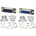 Generic 1 Pair DB15 Connector Male and Female Pair 15 Pin Electrical RS232 D-SUB Connector ...