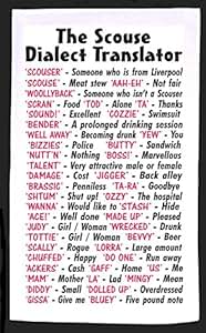 Scouse Dialect Tea Towel: Amazon.co.uk: Kitchen & Home