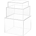 Winter Shore Cube Plexi Transparent [Lot de 3] - Présentoir Acrylique Emboîtable avec Fond Vide ...