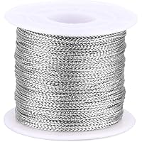G2PLUS 100M Silver String Twine - 1mm Tinsel Thread Cord - Non-Elastic ...
