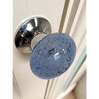 Beautiful Pair of Large Amber Coloured Contemporary/Retro Round Smooth Bubble Glass Chrome ...