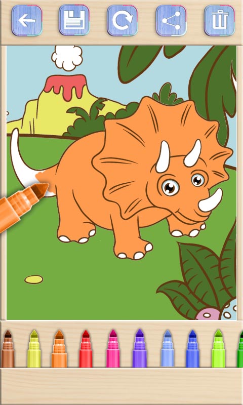 Magic paint dinosaurs – Painting and coloring dinosaurs game for ...