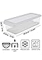3 Pack Fridge Storage Organiser - (25.5 x 8.5 x 6cm) Freezer Container ...