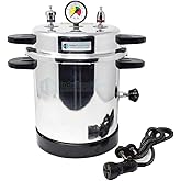 LIFEX Autoclave Sterilizer 13 Litre (9" Dia. x 11.5''H) with 8" x 8 ...