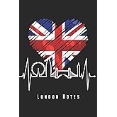 London Notes: London Notizbuch Mit Skyline & Herzschlag Planer Tagebuch ...