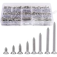 M3 Self-Tapping Screws, 400pcs Stainless Steel Phillips Flat Head Srews ...