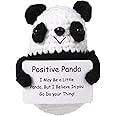 TOYMIS Positive Emotional Panda Crochet Support Plush Bear Knitted Wool ...