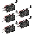 Heschen Micro Switch, V-166-1C25, SPDT, Long Roller Lever, 16A 250VAC, 5PCS : Amazon.co.uk ...