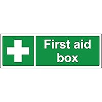 First aid signs First aid box safety sign - Self adhesive sticker 150mm ...
