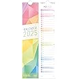 Häfft® Striped Calendar 2025 "Rainbow" 9 x 41.6 cm - Narrow Wall ...