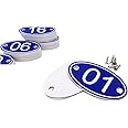 ABS Engraved 30mm x 50mm Oval Table Numbers (1-100) Pubs Restaurants ...