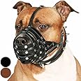 CollarDirect Pitbull Dog Muzzle Leather Amstaff Muzzles Staffordshire ...