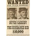 Vintage Poster WANTED Butch Cassidy Photo Wall Art Picture Poster A4 ...