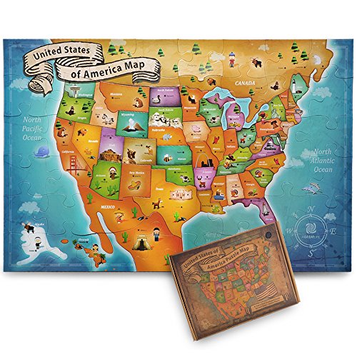 Agreatlife Us Floor Map Puzzle Best Usa Puzzle Map Kids | Desertcart INDIA