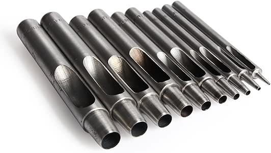 10 Stück Locheisen Lochstanze Leder Lederwaren Papier Craft Druck ...