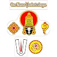 Stickers of Sri Balaji Om Namo Venkateshaya in Mix Designs and Size 4+4 ...