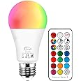 ChangM RGBW LED Lampen, 10W E27 LED Farbige Licht Leuchtmit RGB LED Leuchtmittel Dimmbar mit ...