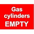 Gas cylinders Empty 1mm PVC Sign. : Amazon.co.uk: DIY & Tools