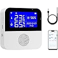 Wifi Temperature Humidity Monitor,Support Light illuminance/LED Display ...