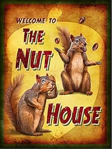WELCOME TO THE NUT HOUSE / bar Sign , Retro Sign - 1.2mm rigid plastic ...