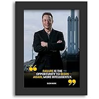 DmcreativityCraft Elon Musk Motivational Wall Frames Framed Posters for ...