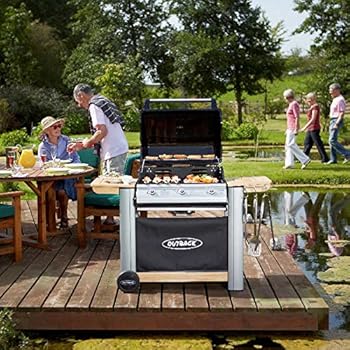 Outback Spectrum 3-Burner Hooded Gas Barbecue with Cover: Amazon.co.uk ...