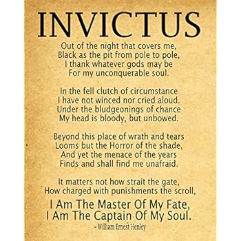 WallBuddy Invictus Poem Invictus Print Art Print by William Ernest ...