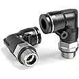 TAILONZ PNEUMATIC Male Elbow 12mm OD Tube x 1/2 Inch BSP Push to Connect Fittings PL12-04 (Pack ...