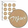 Avery - 140 Etiquettes Merci Rondes Autocollantes - 35 Mm - Papier ...