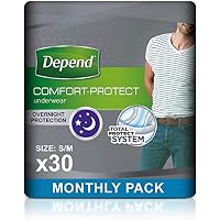 Depend Comfort Protect Incontinence Pants for Men, Small/Medium, 30 ...