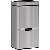 VonHaus Recycling Sensor Bin for Kitchen Waste - Automatic LED Motion Detection Lid - Large 70L ...