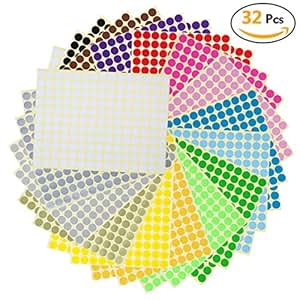 Klebepunkte Witasm 5280 Stk. Markierungspunkte 32 Blätter 3/8 Zoll ...