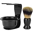 CINEEN 3 en 1 Kit de Rasage Homme : Blaireau + Titulaire + Bols pour ...